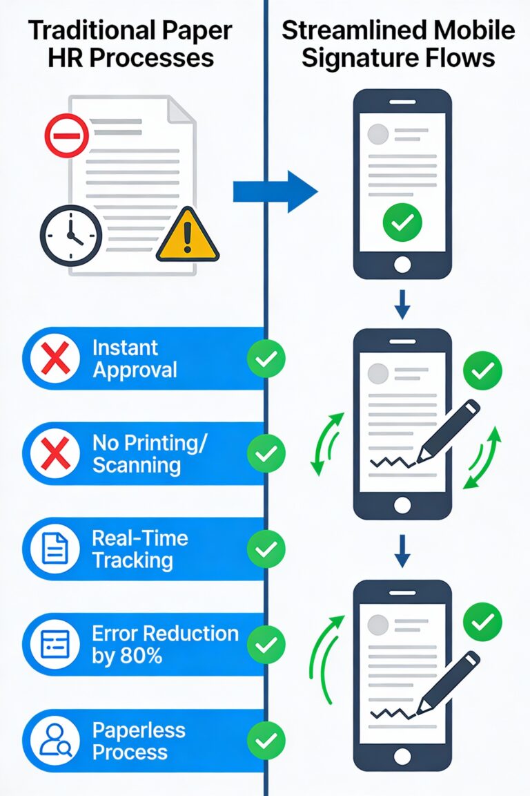Mobile Signatures | Reducing HR Delays and Errors - MOM Digital